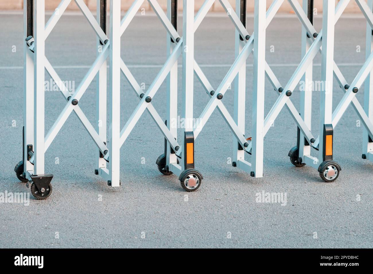 Movable and portable street fence for preventing cars entering police ...