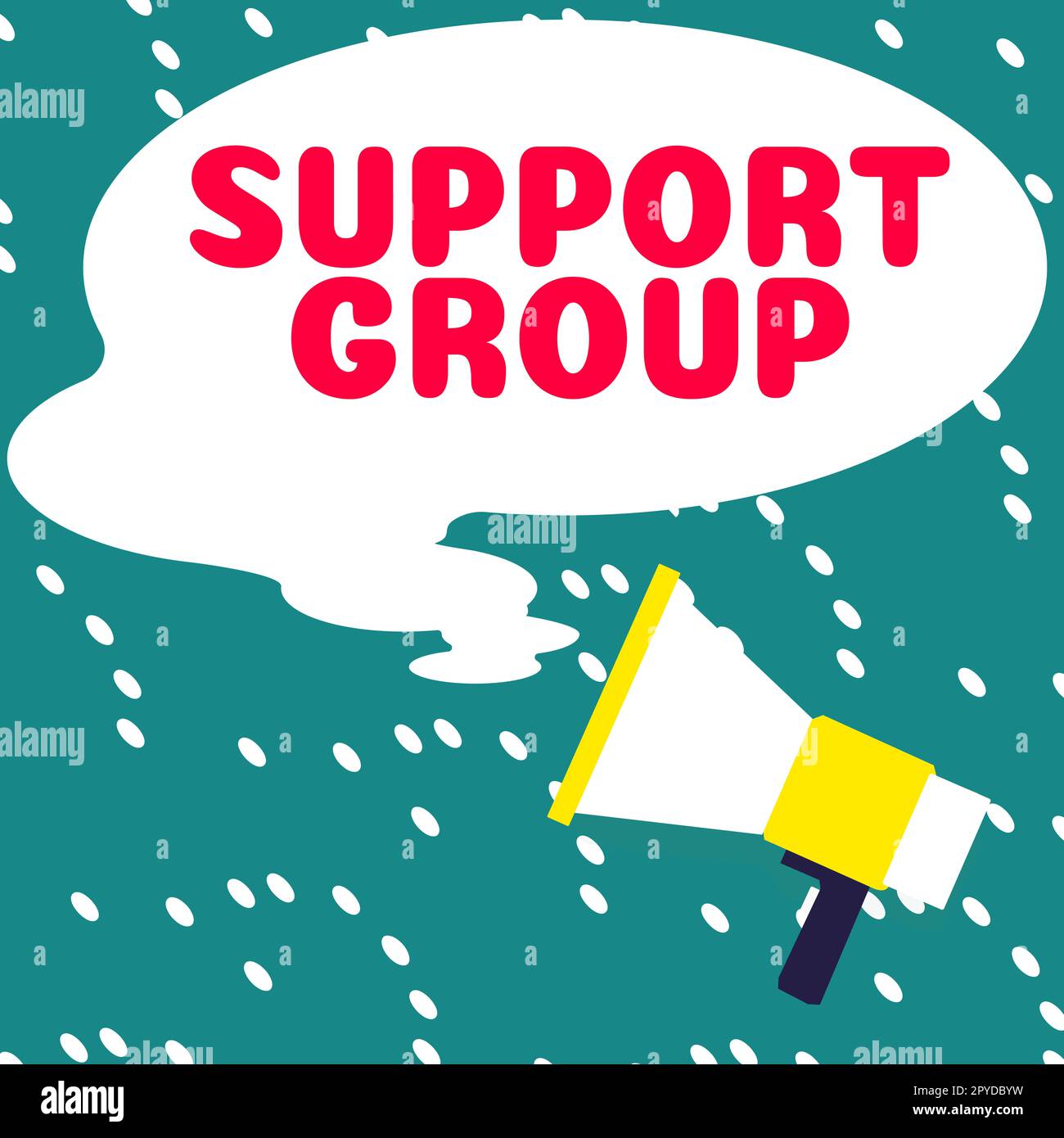 Conceptual display Support Group. Word Written on number of people ...