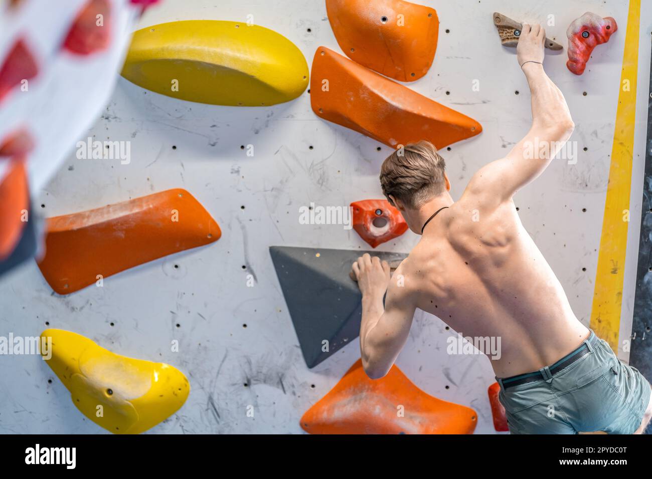 Man on boulder hi-res stock photography and images - Alamy