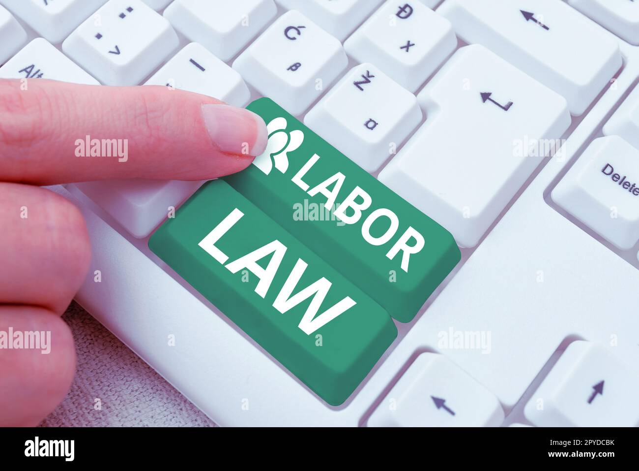 Sign displaying Labor Law. Word for rules relating to rights and ...