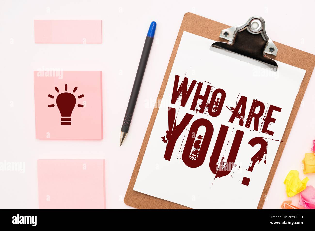 Text sign showing Who Are You. Business idea Identify yourself ...