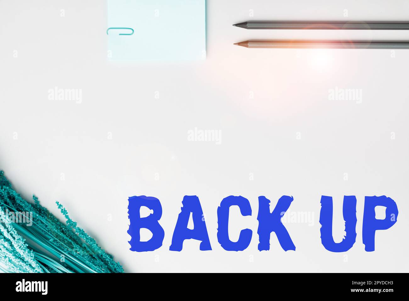 Conceptual caption Back Up. Business showcase saving important data ...