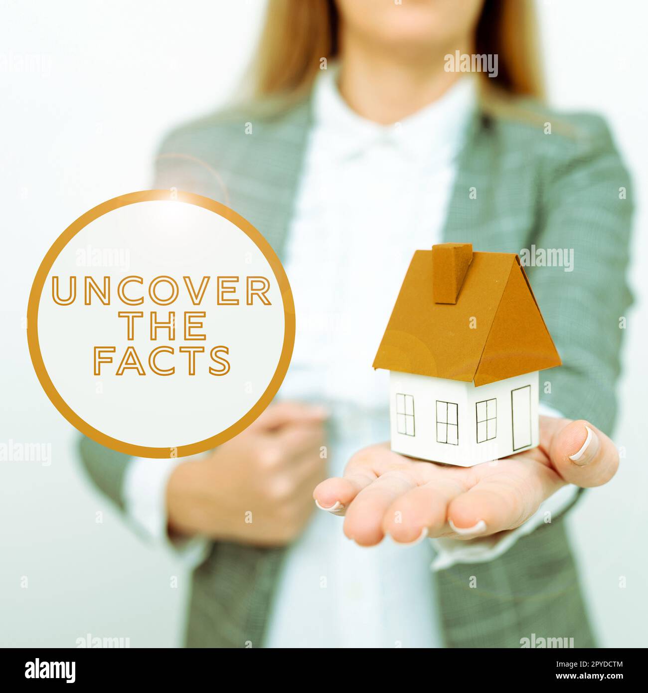 Conceptual display Uncover The Facts. Concept meaning Find the truth ...