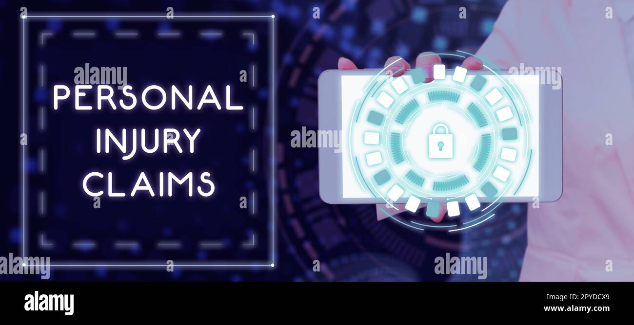 Text sign showing Personal Injury Claims. Business overview being hurt ...