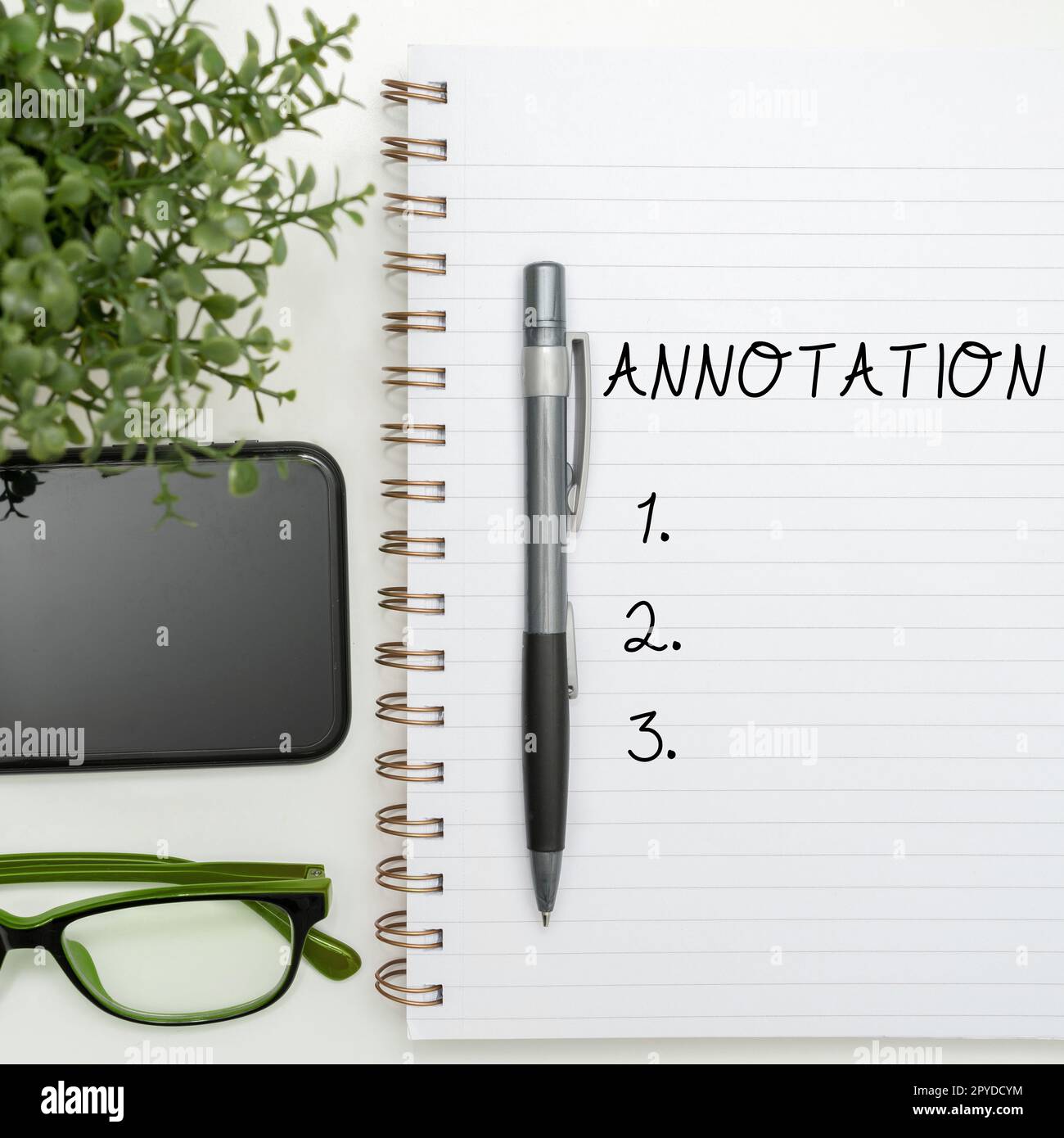 Sign displaying Annotation. Internet Concept note added by way of comment or explanation Stock ...