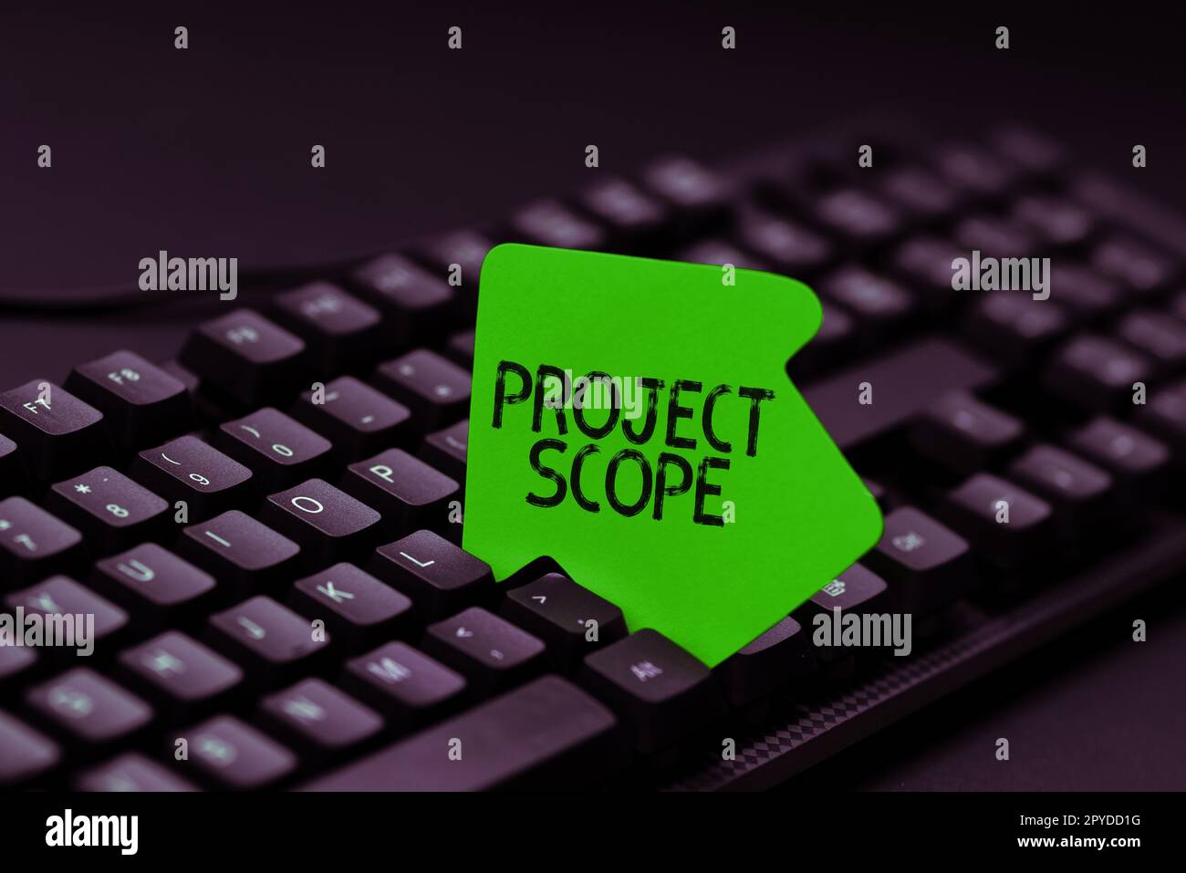 Conceptual caption Project Scope. Word for evaluation of work efforts a ...