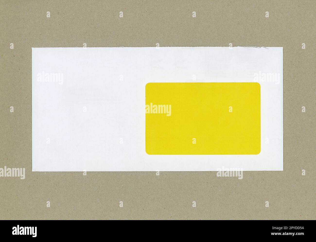 Letter envelope with blank label Stock Photo - Alamy