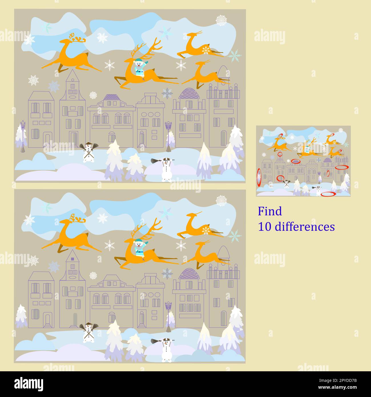 find 10 differences rebus for children under 6 years old, presented by ...