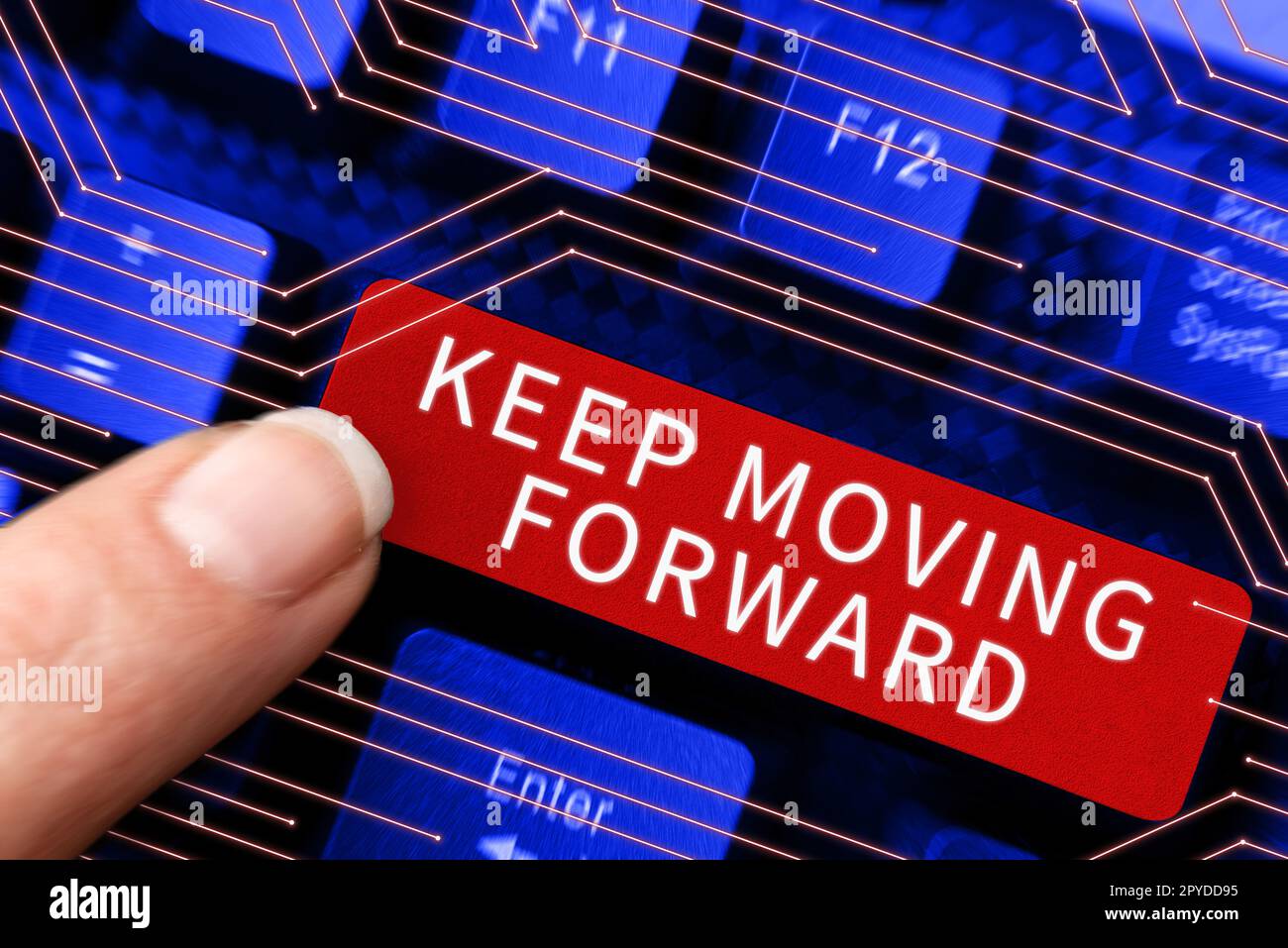 Conceptual caption Keep Moving Forward. Word for invitation anyone not ...