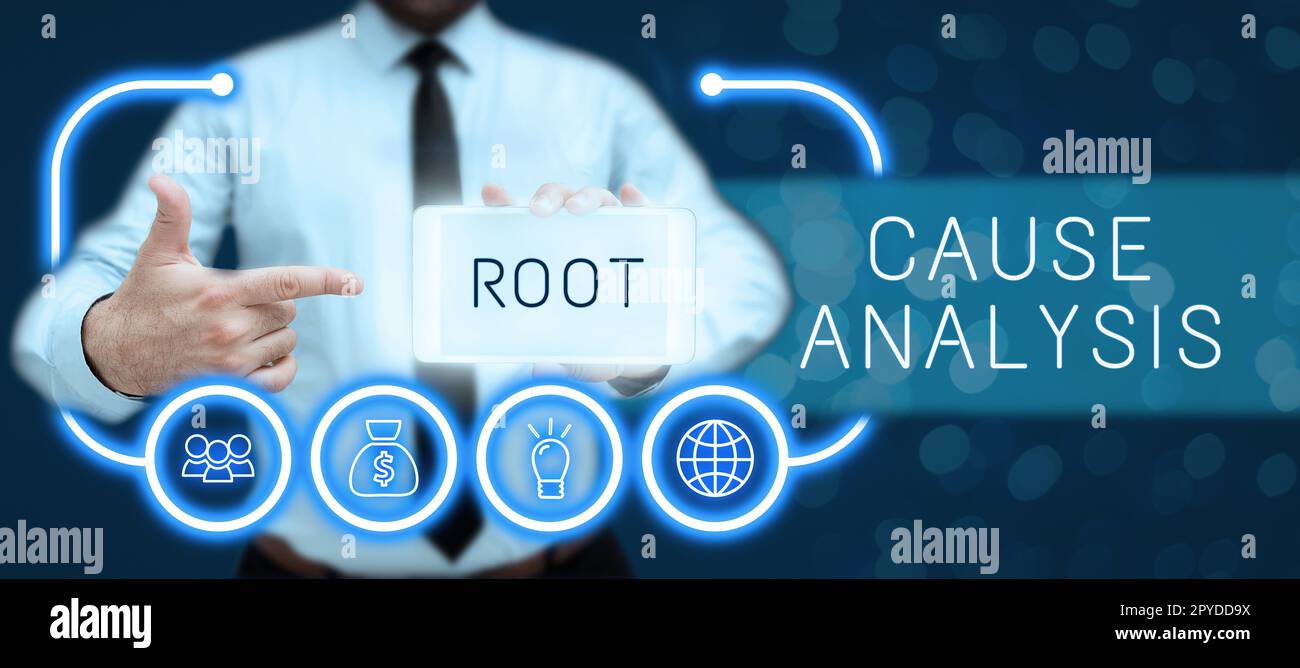 Text showing inspiration Root Cause Analysis. Conceptual photo Method ...