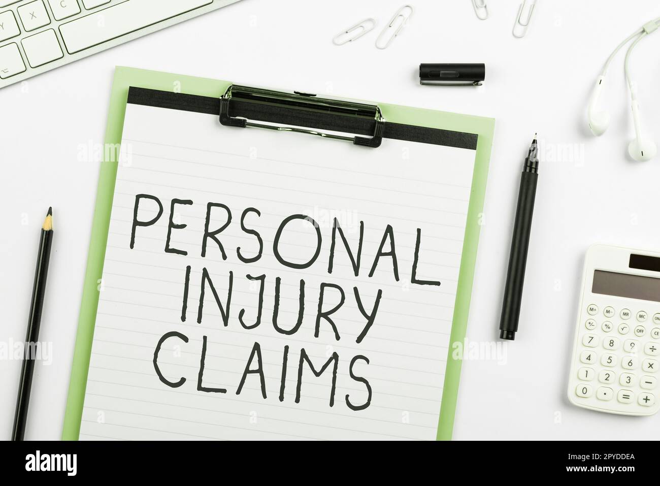 Writing displaying text Personal Injury Claims. Word Written on being ...