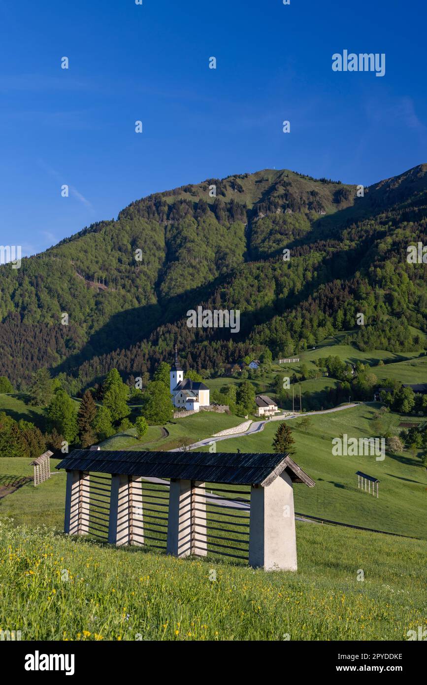 Church of St. Nikolaja in Sorica, Slovenia Stock Photo - Alamy