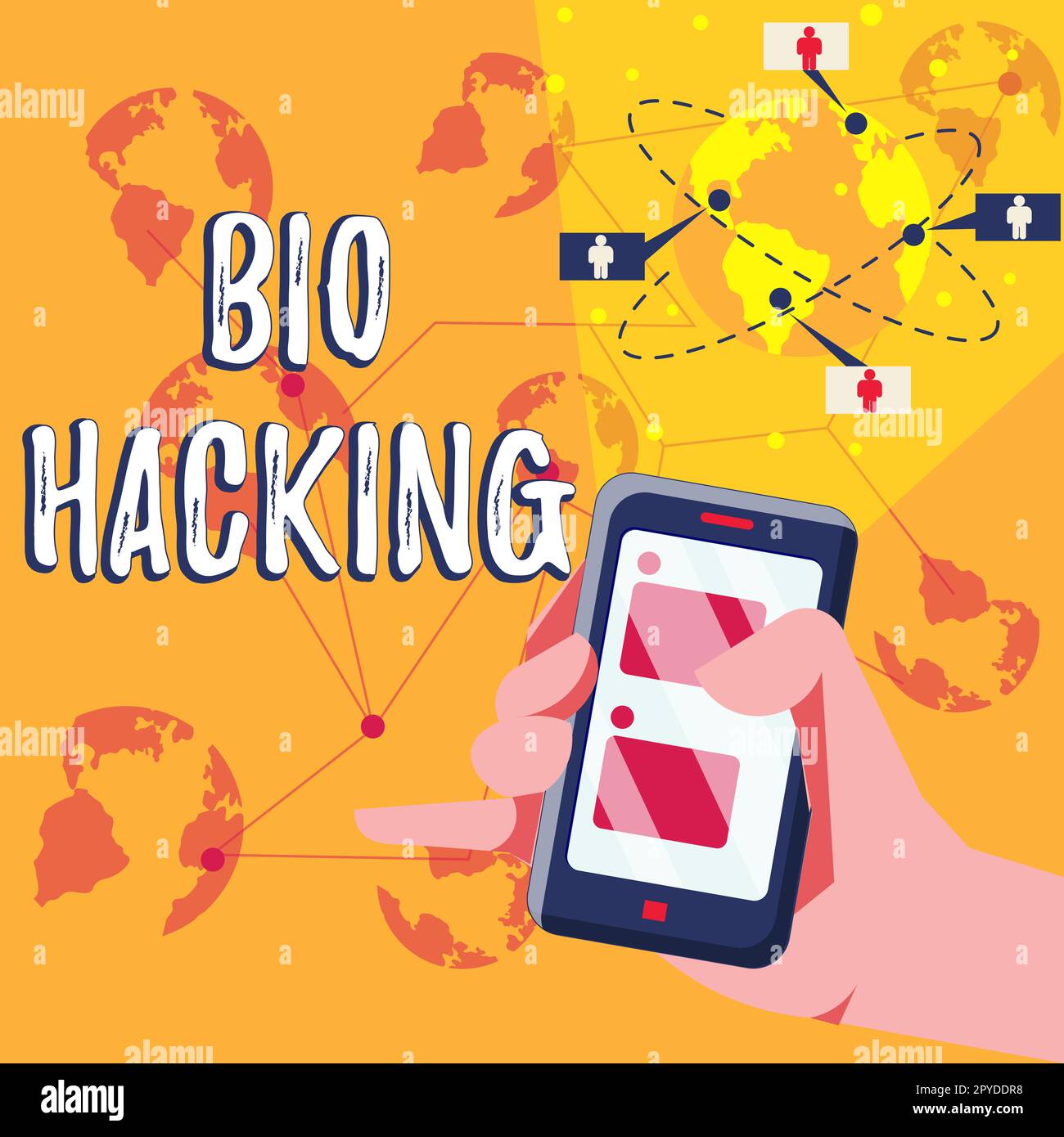 Writing Displaying Text Bio Hacking Word Written On Exploiting Genetic Material Experimentally