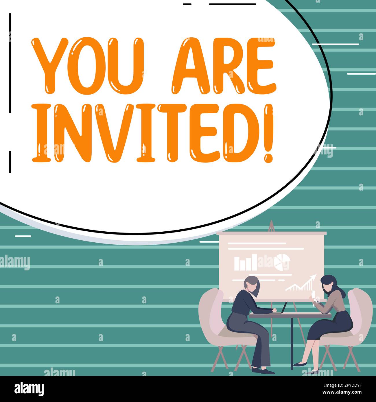 Text showing inspiration You Are Invited. Word for Receiving and ...