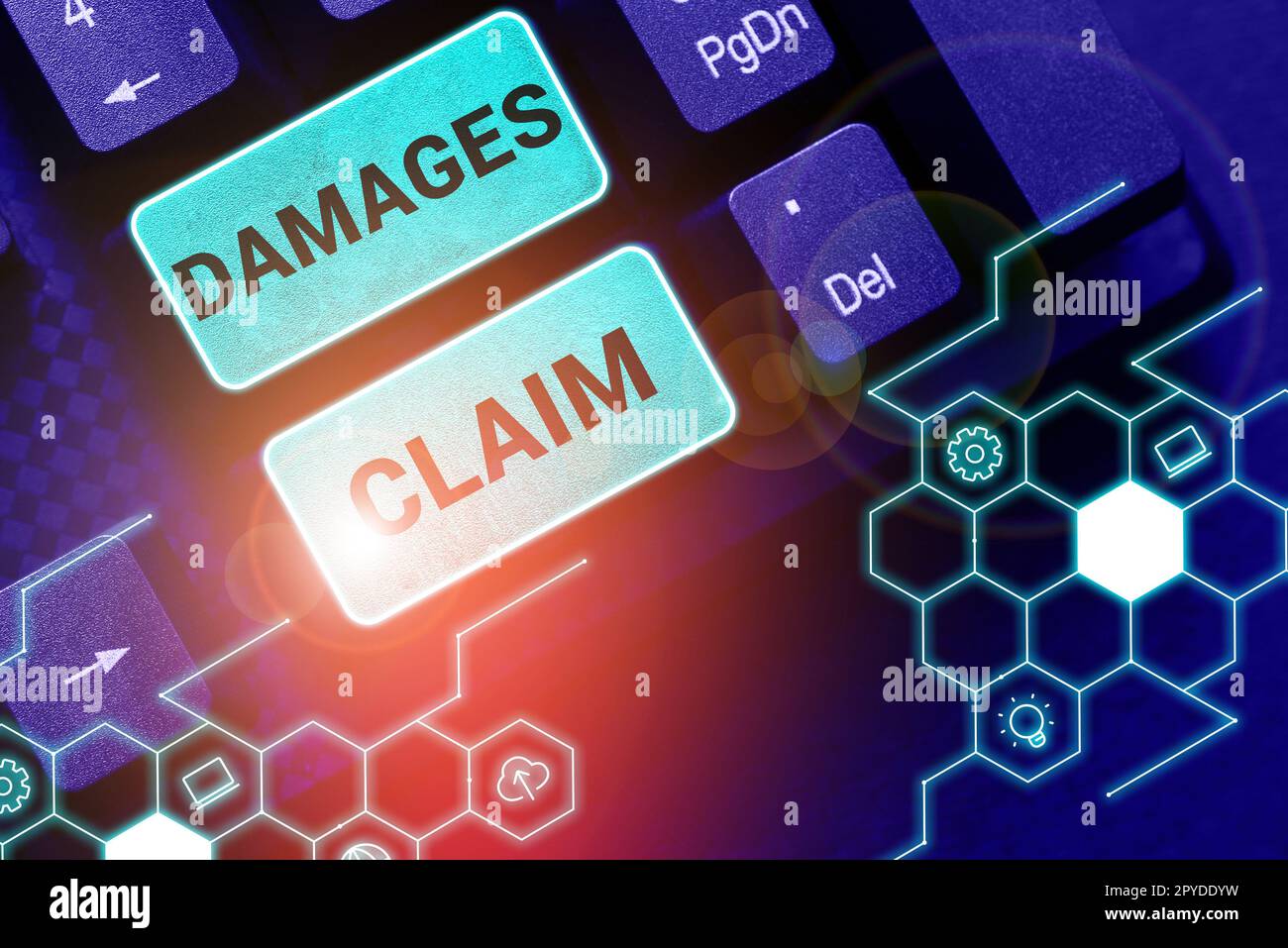 Text caption presenting Damages Claim. Word Written on Demand ... Text caption presenting Damages Claim. Word Written on Demand ...
