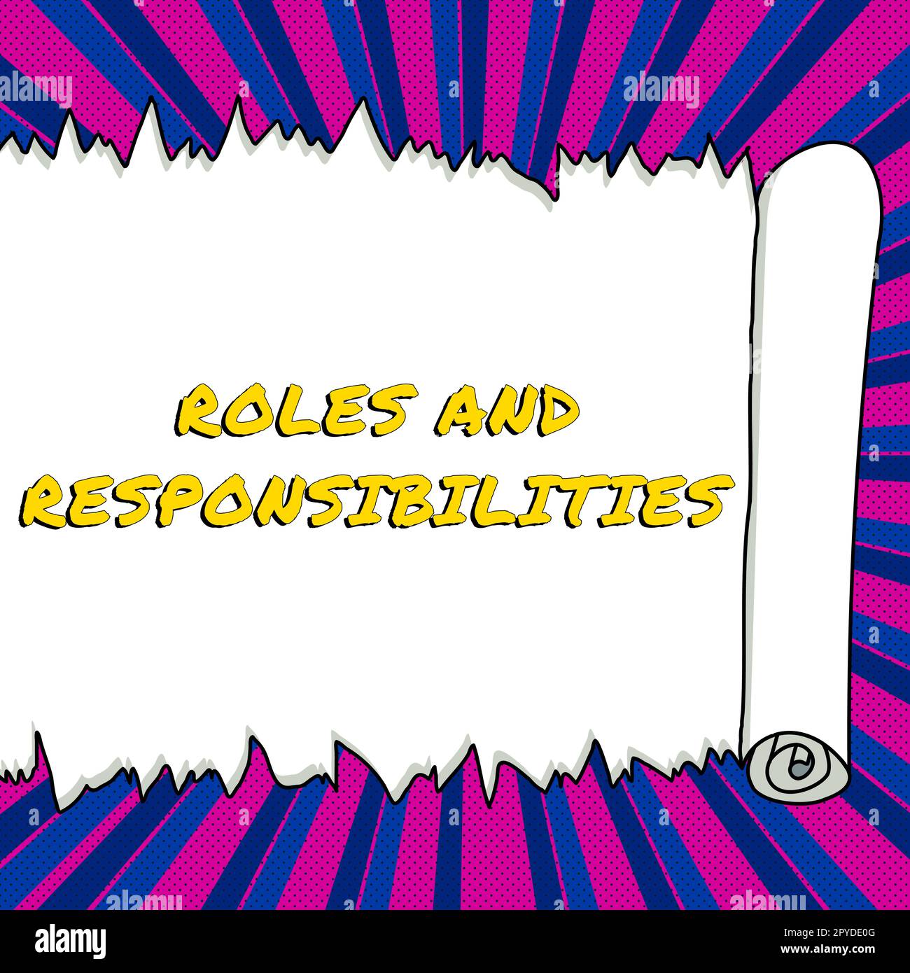 Conceptual caption Roles And Responsibilities. Word Written on Business ...