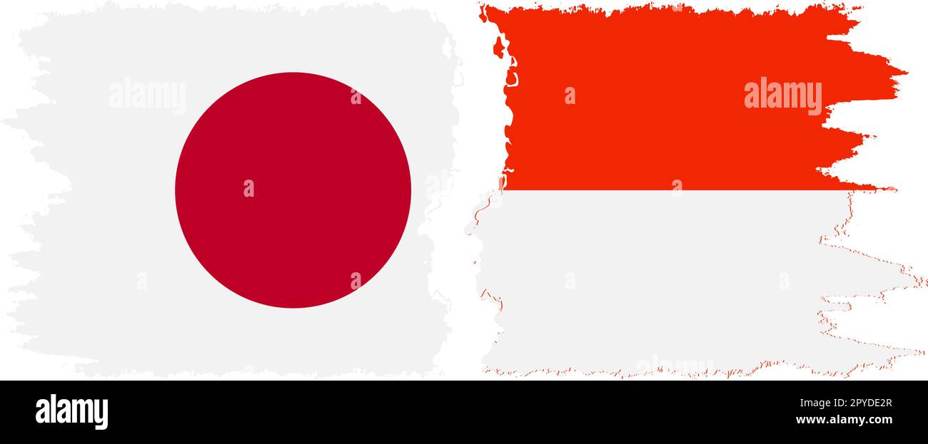 Indonesia and Japan grunge flags connection, vector Stock Vector Image ...
