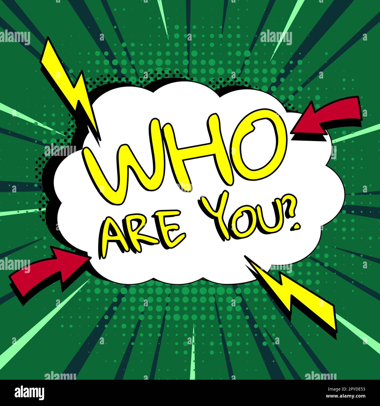 Handwriting text Who Are You. Concept meaning Identify yourself ...