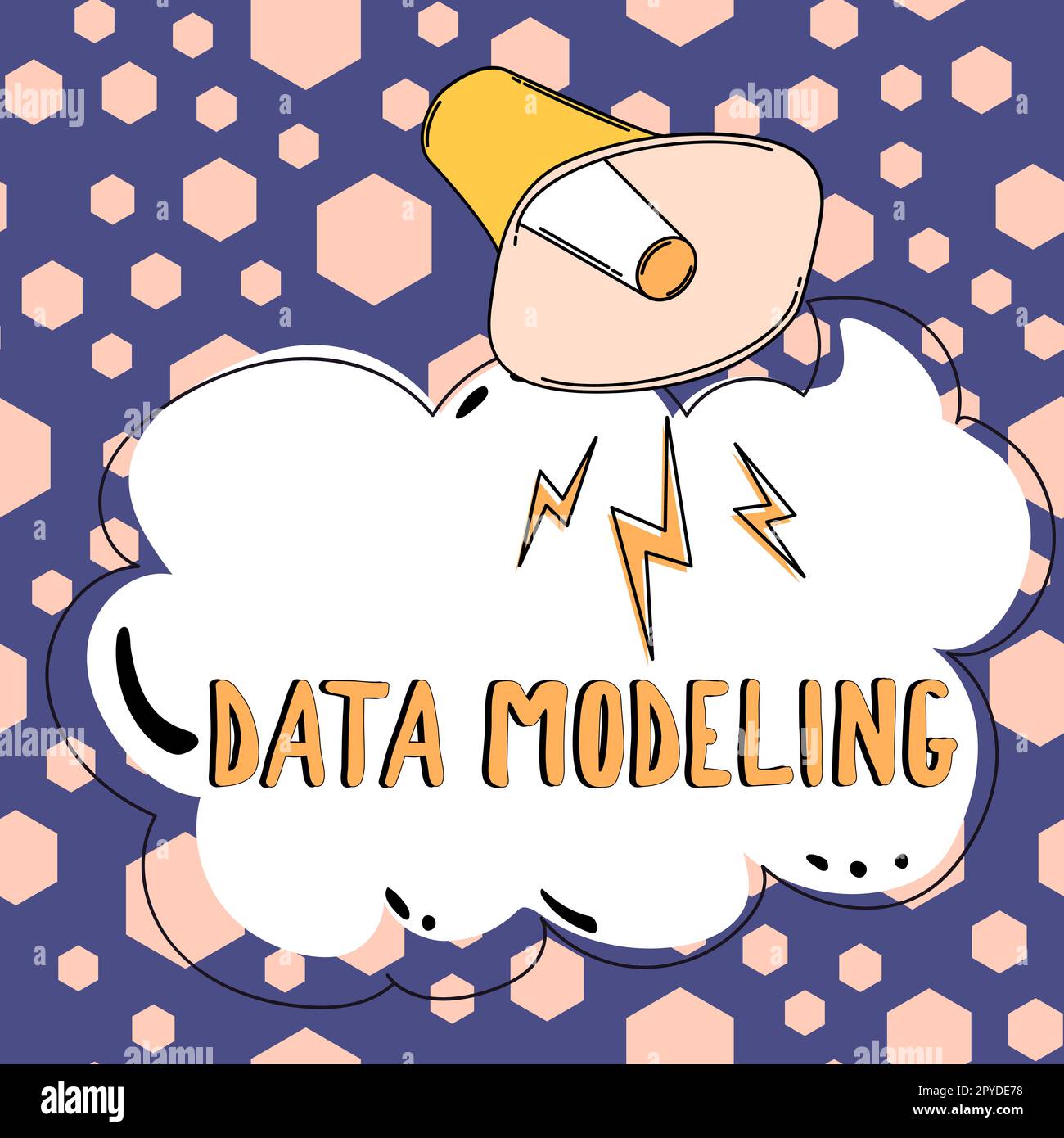 Hand writing sign Data Modeling. Business showcase process of ...