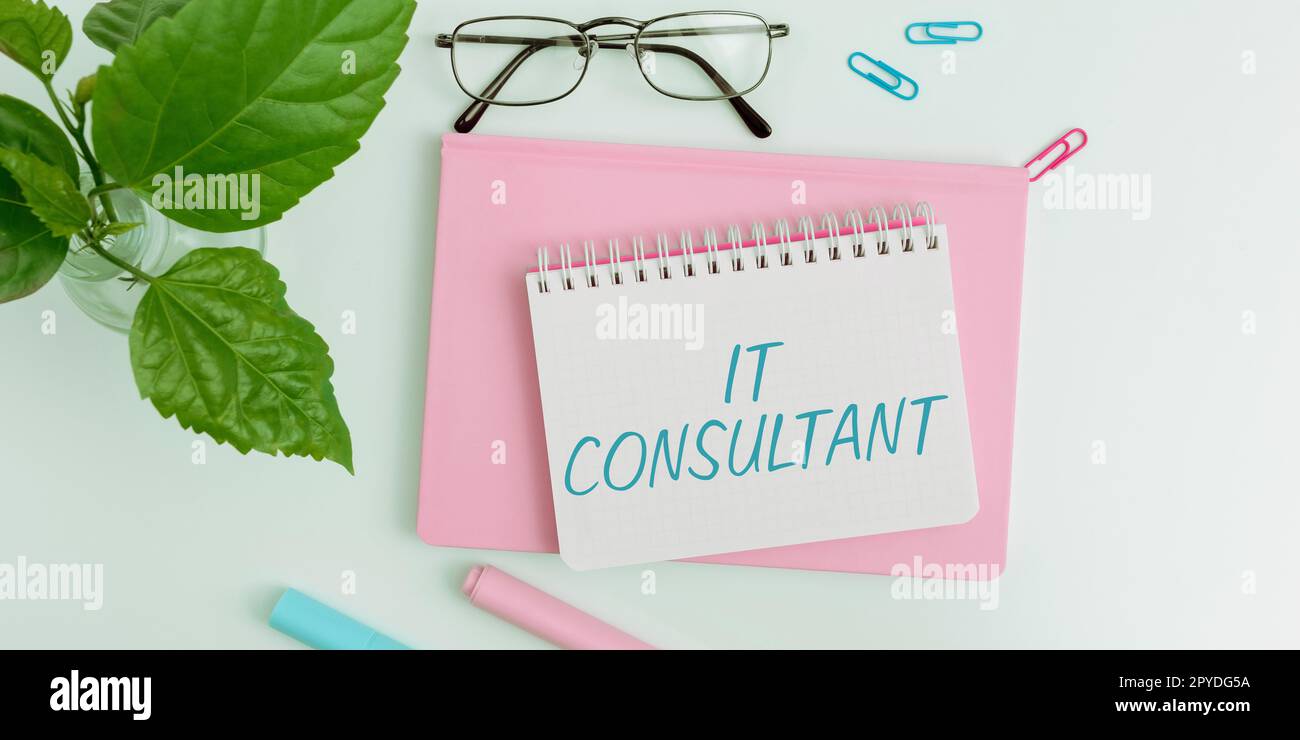 Hand writing sign It Consultant. Business idea Focuses on advising ...