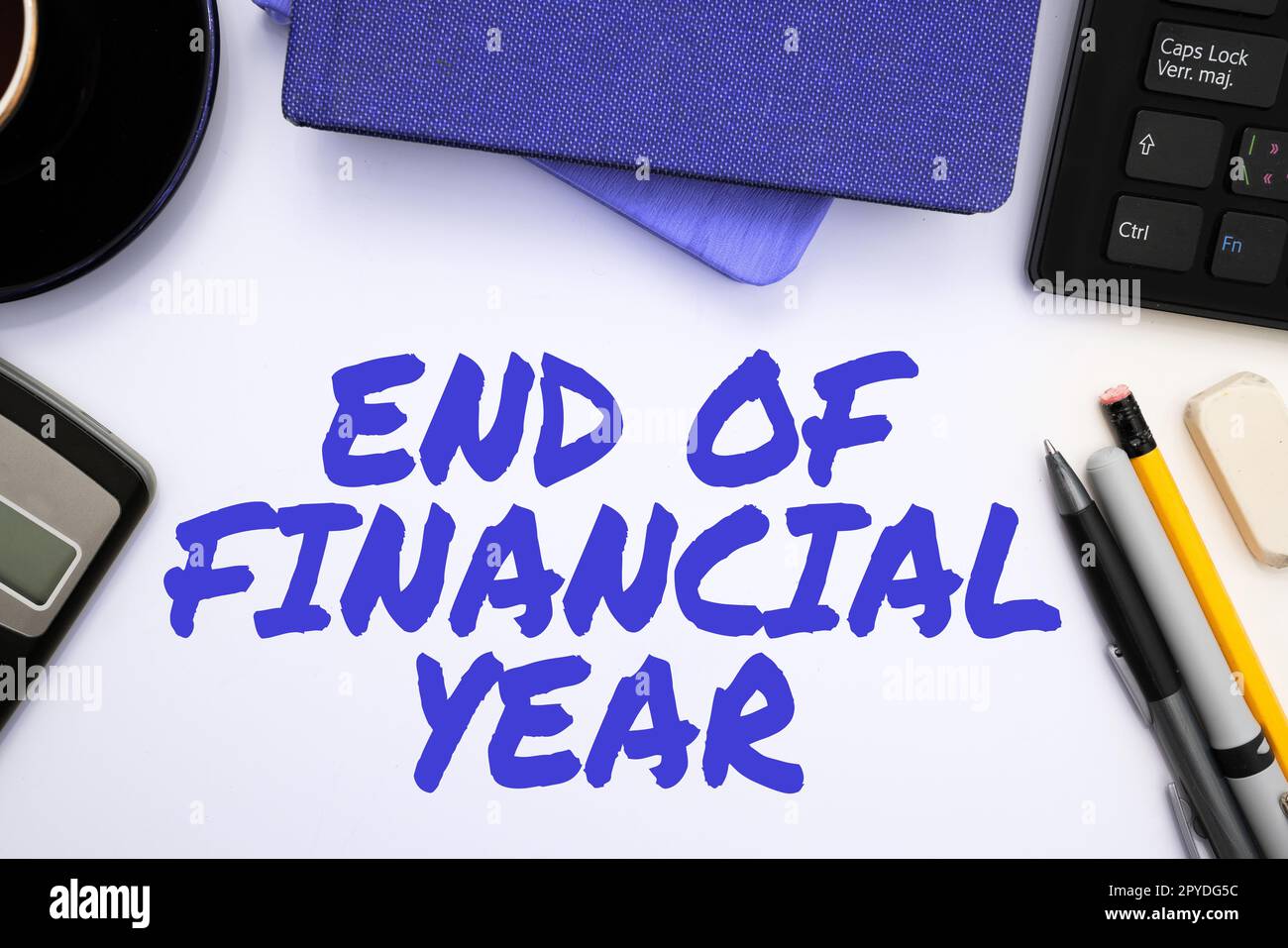 Writing displaying text End Of Financial Year. Word Written on Revise ...