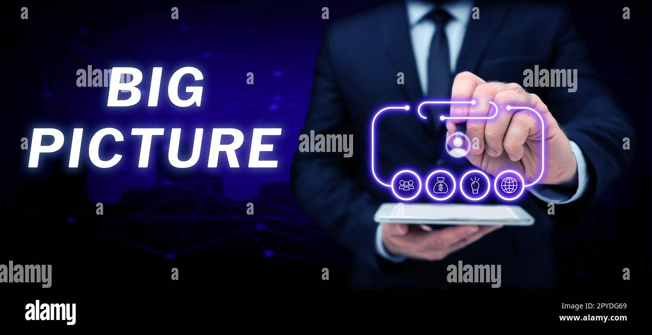Inspiration showing sign Big Picture. Concept meaning most important ...