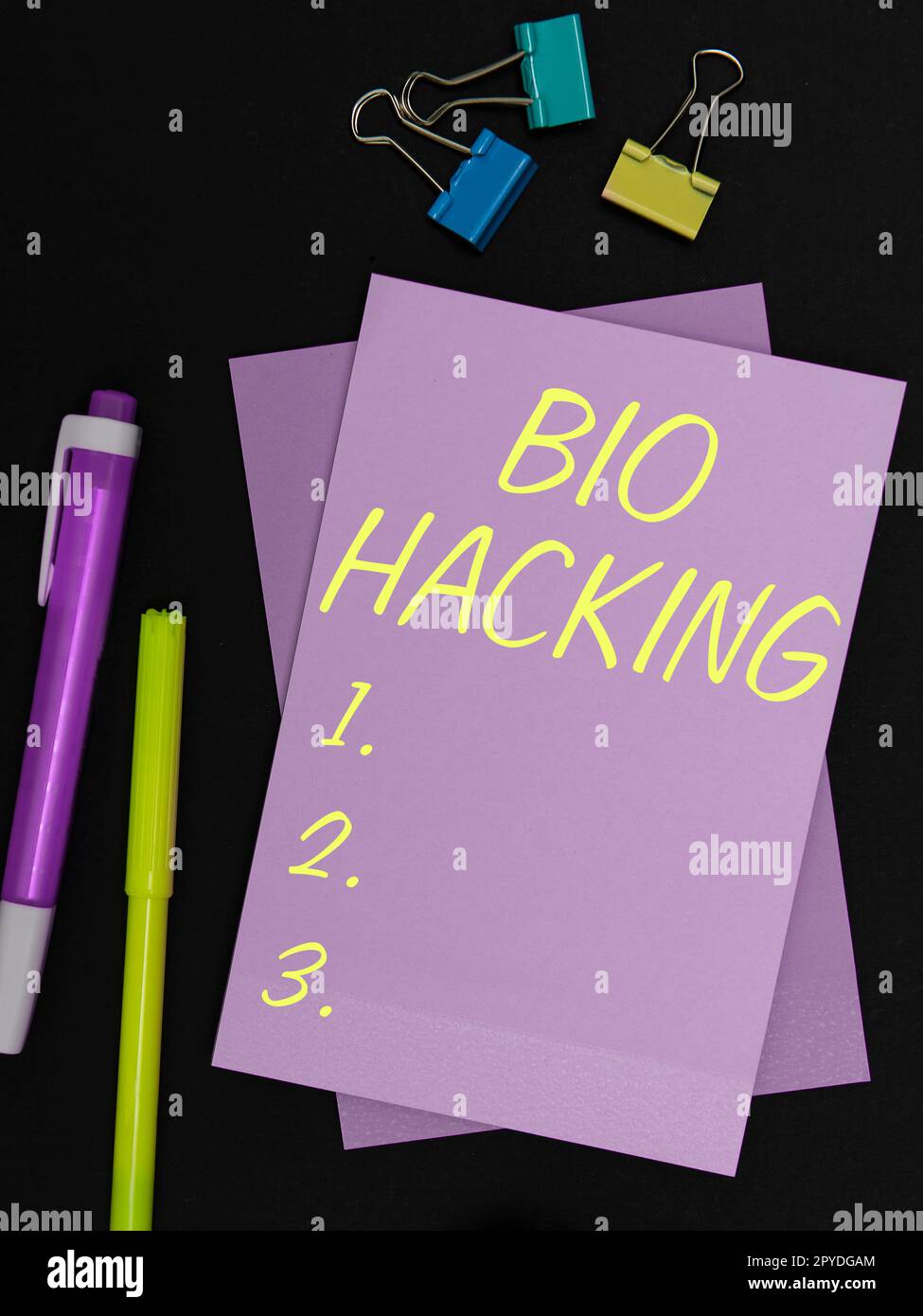 Handwriting text Bio Hacking. Business showcase exploiting genetic ...