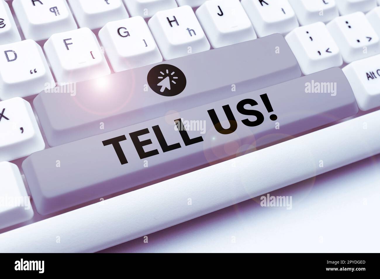 Hand writing sign Tell Us. Business overview communicate information to ...