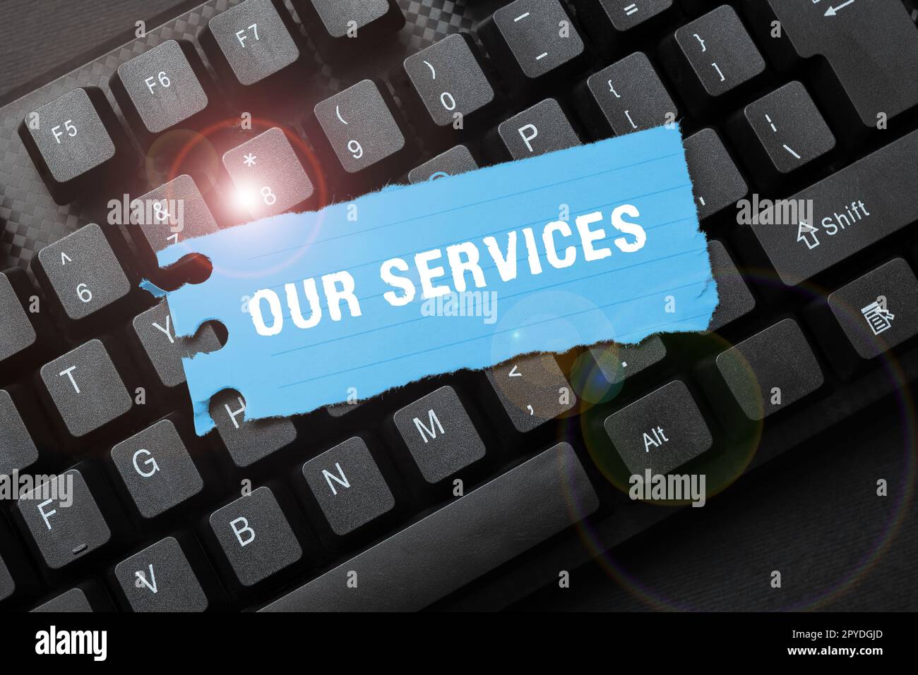 Text caption presenting Our Services. Concept meaning The occupation or ...