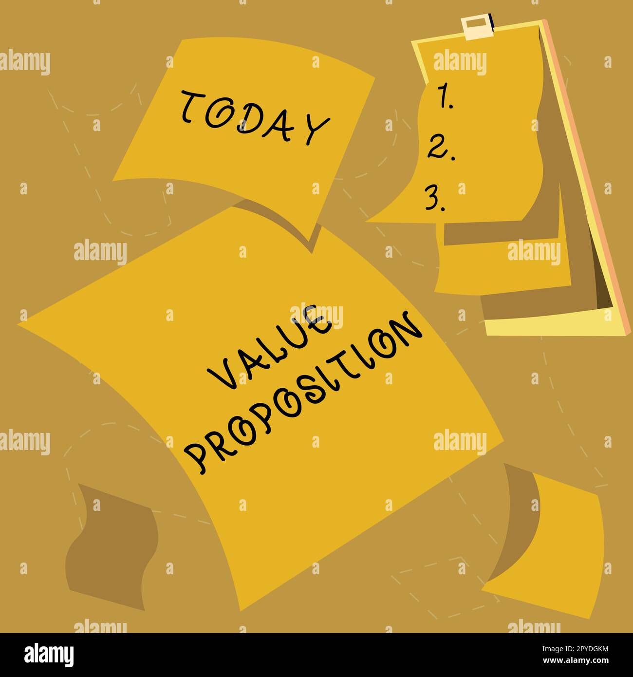 Sign displaying Value Proposition. Word Written on service make company ...