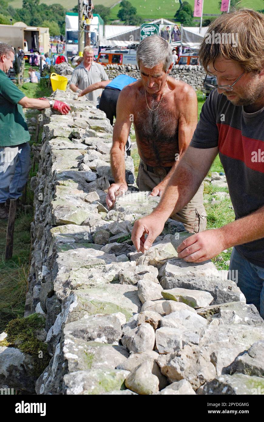Drystone walling competition at Kilnsey Show 2015 Stock Photo - Alamy