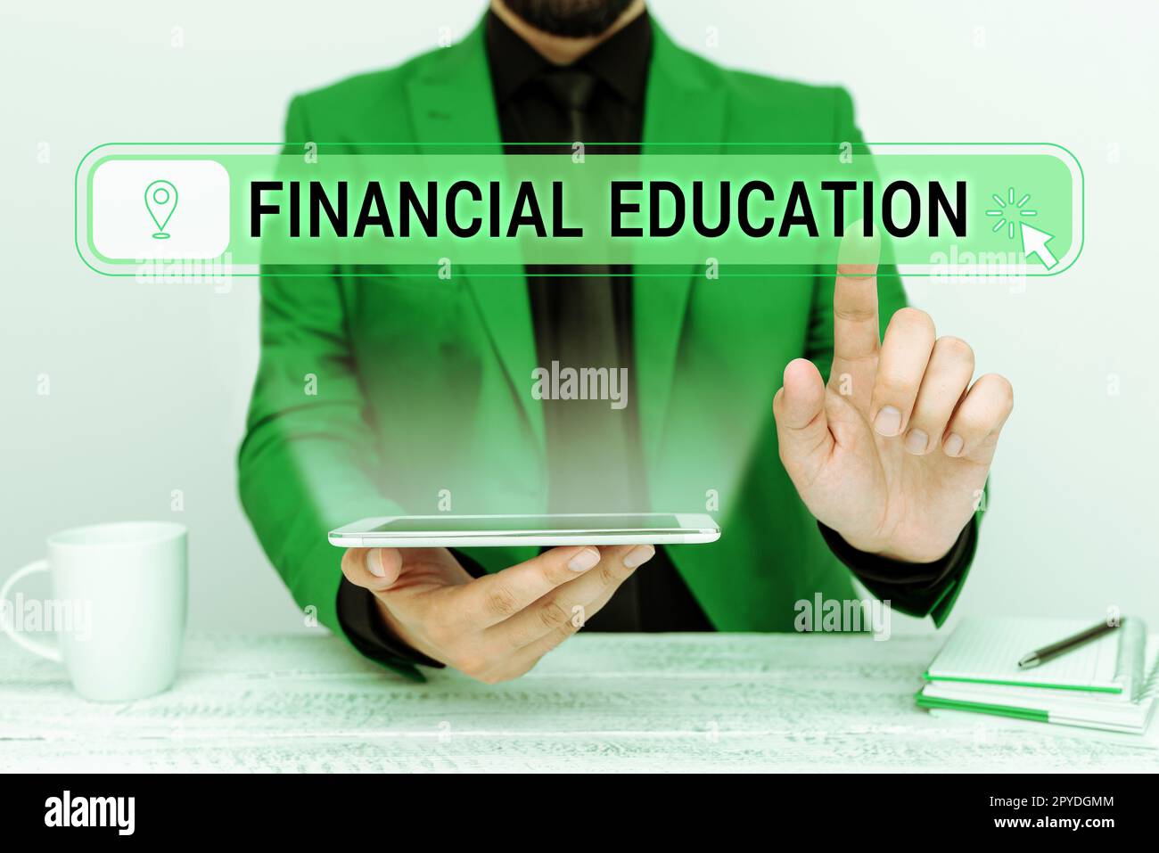 Conceptual caption Financial Education. Word Written on Understanding ...