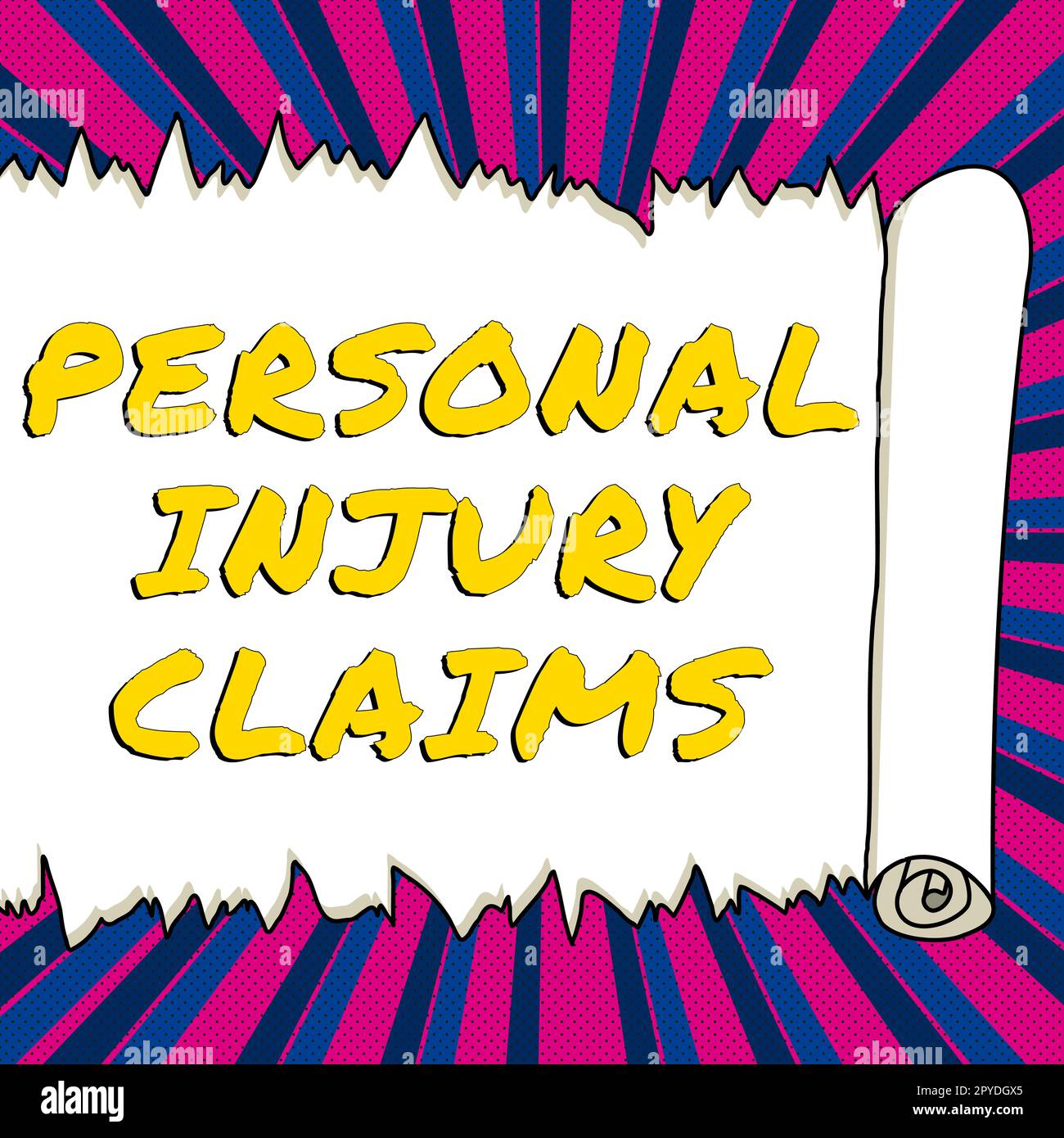 Hand writing sign Personal Injury Claims. Business overview being hurt ...