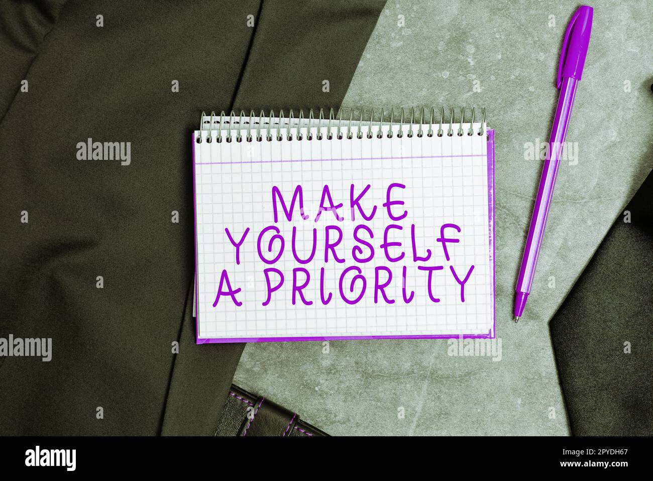 Text sign showing Make Yourself A Priority. Business approach Think in ...