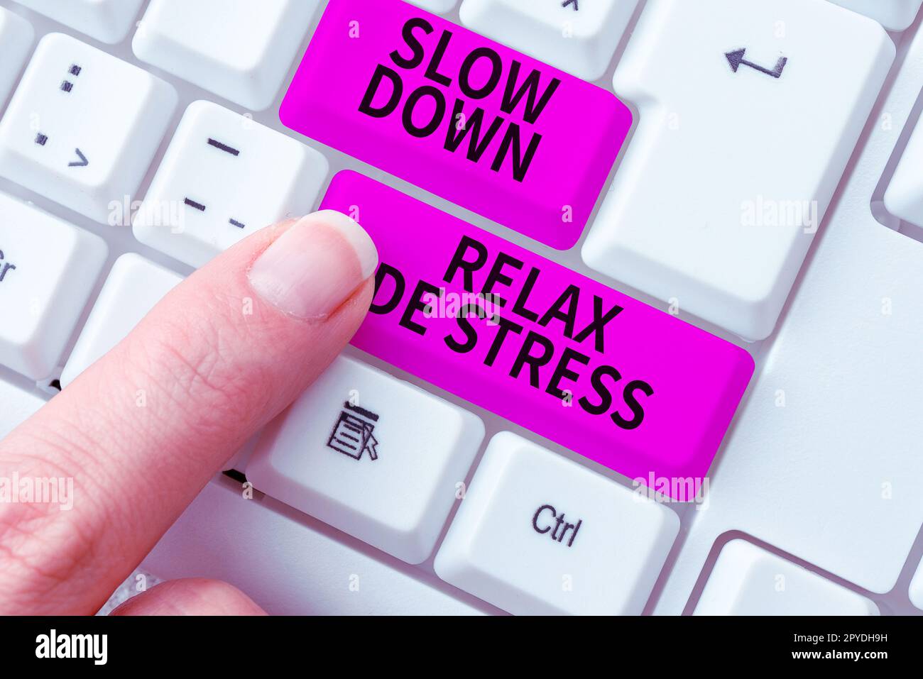 Text showing inspiration Slow Down Relax De Stress. Business idea Have ...