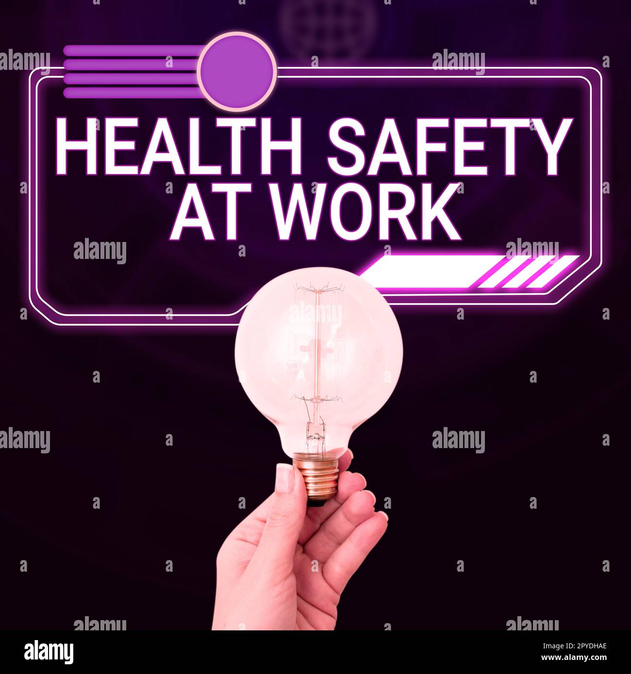 Sign displaying Health And Safety At Work. Word for Secure procedures ...