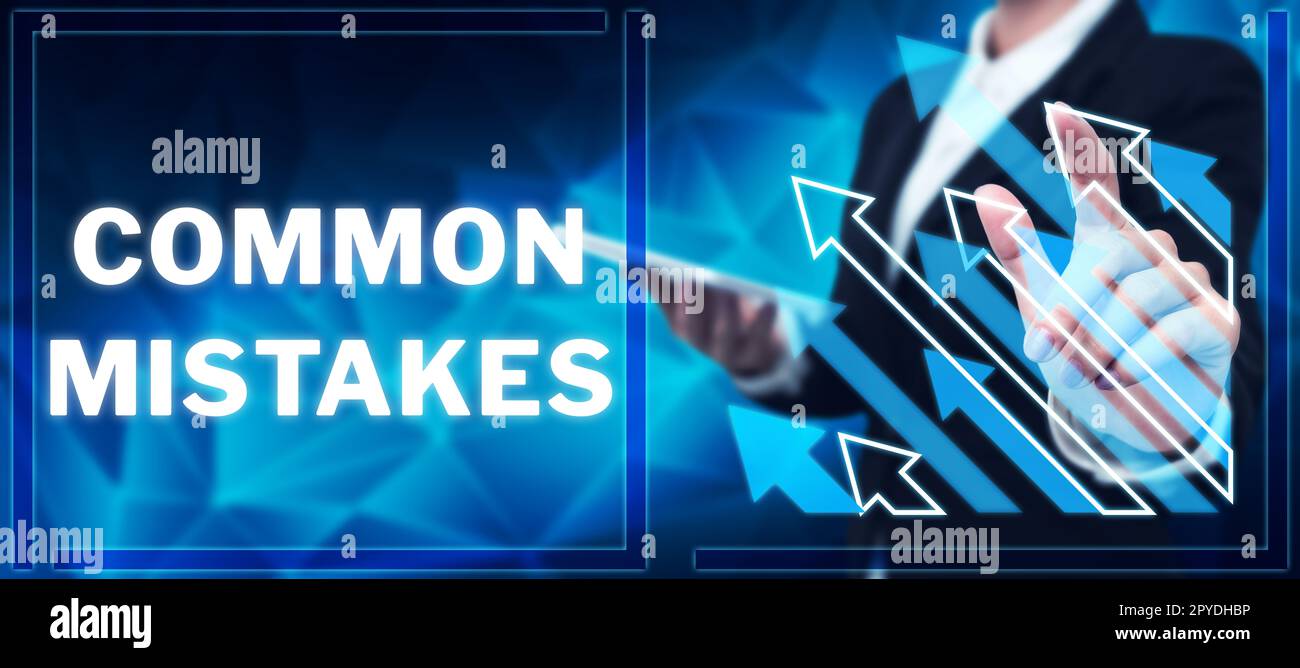 Text caption presenting Common Mistakes. Business idea actions that are ... Text caption presenting Common Mistakes. Business idea actions that are ...