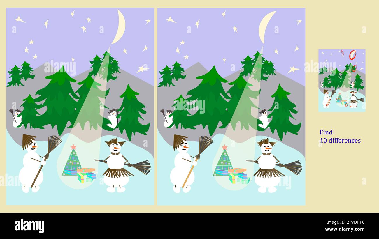 find 10 differences rebus for children under 6 years old, presented by ...