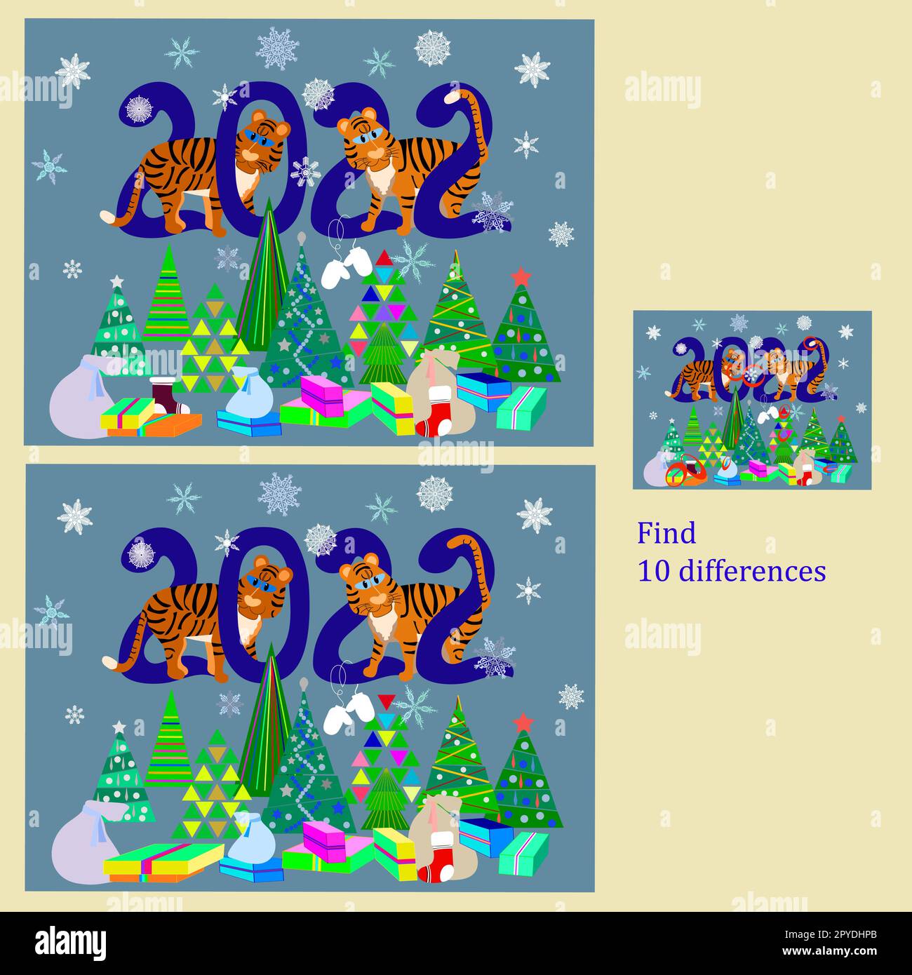 find 10 differences rebus for children under 6 years old, presented by ...