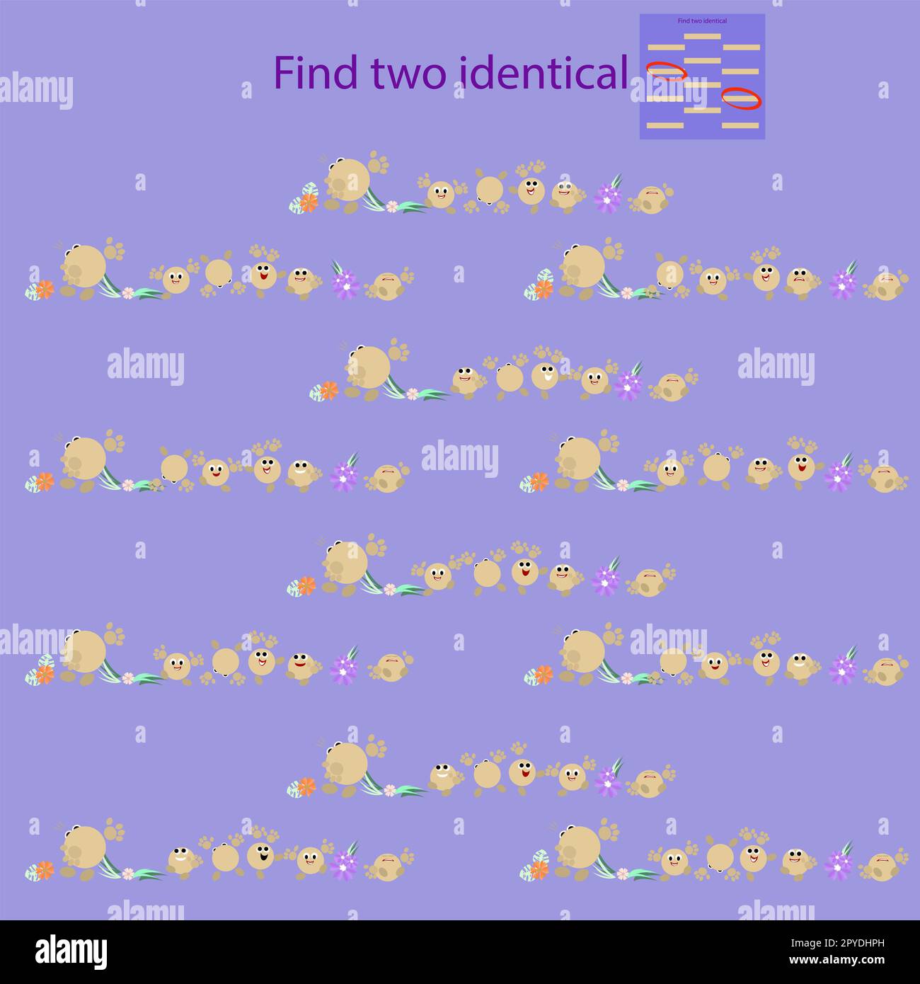 rebus for children up to 8 years find two identical pictures with ...