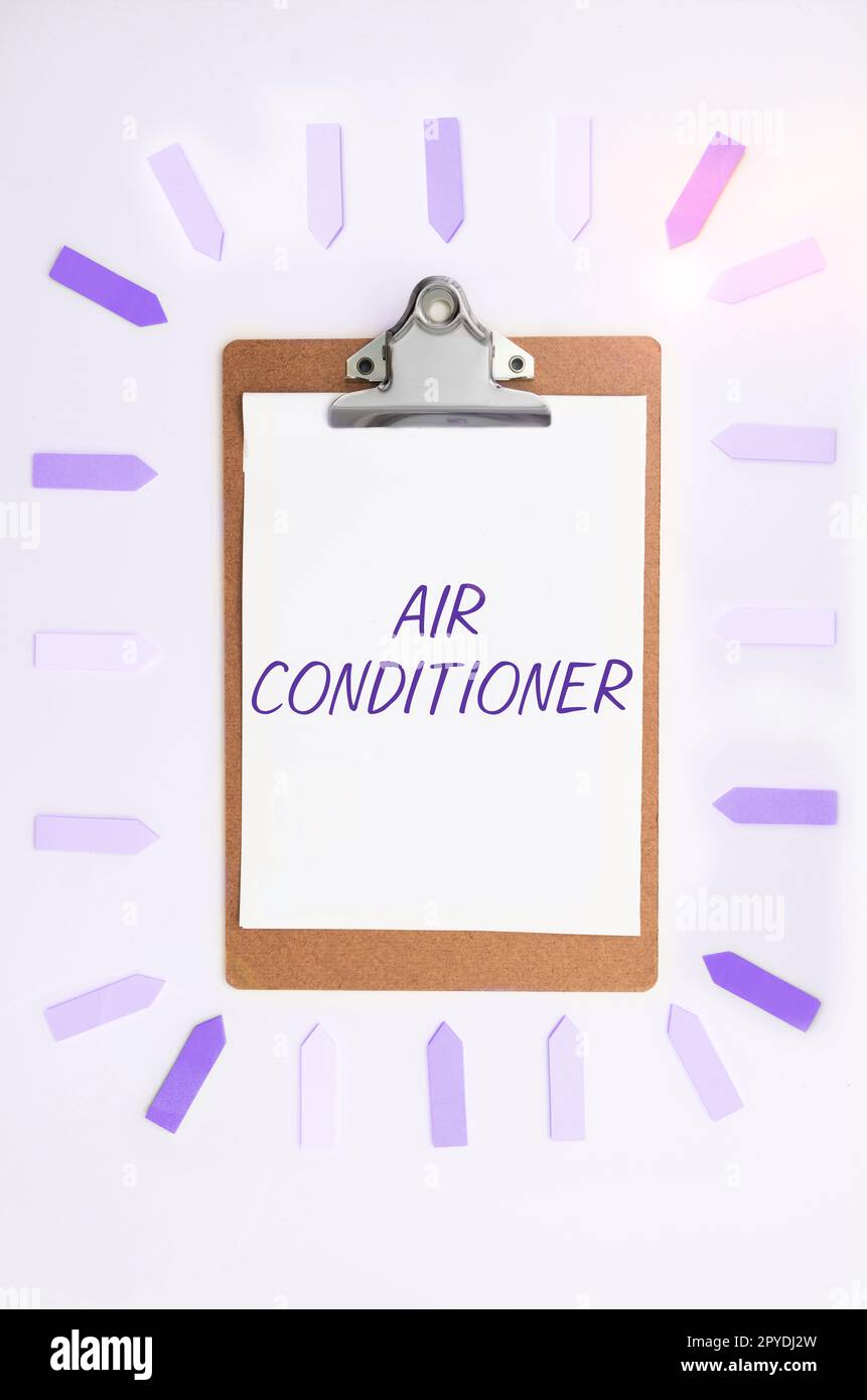 Text showing inspiration Air Conditioner. Word for apparatus for ...