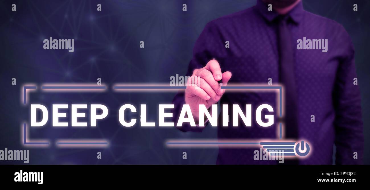 Conceptual display Deep Cleaning. Internet Concept an act of thoroughly ...