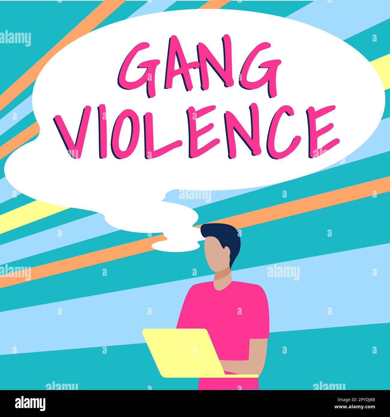 Text showing inspiration Gang Violence. Business showcase infringement ...