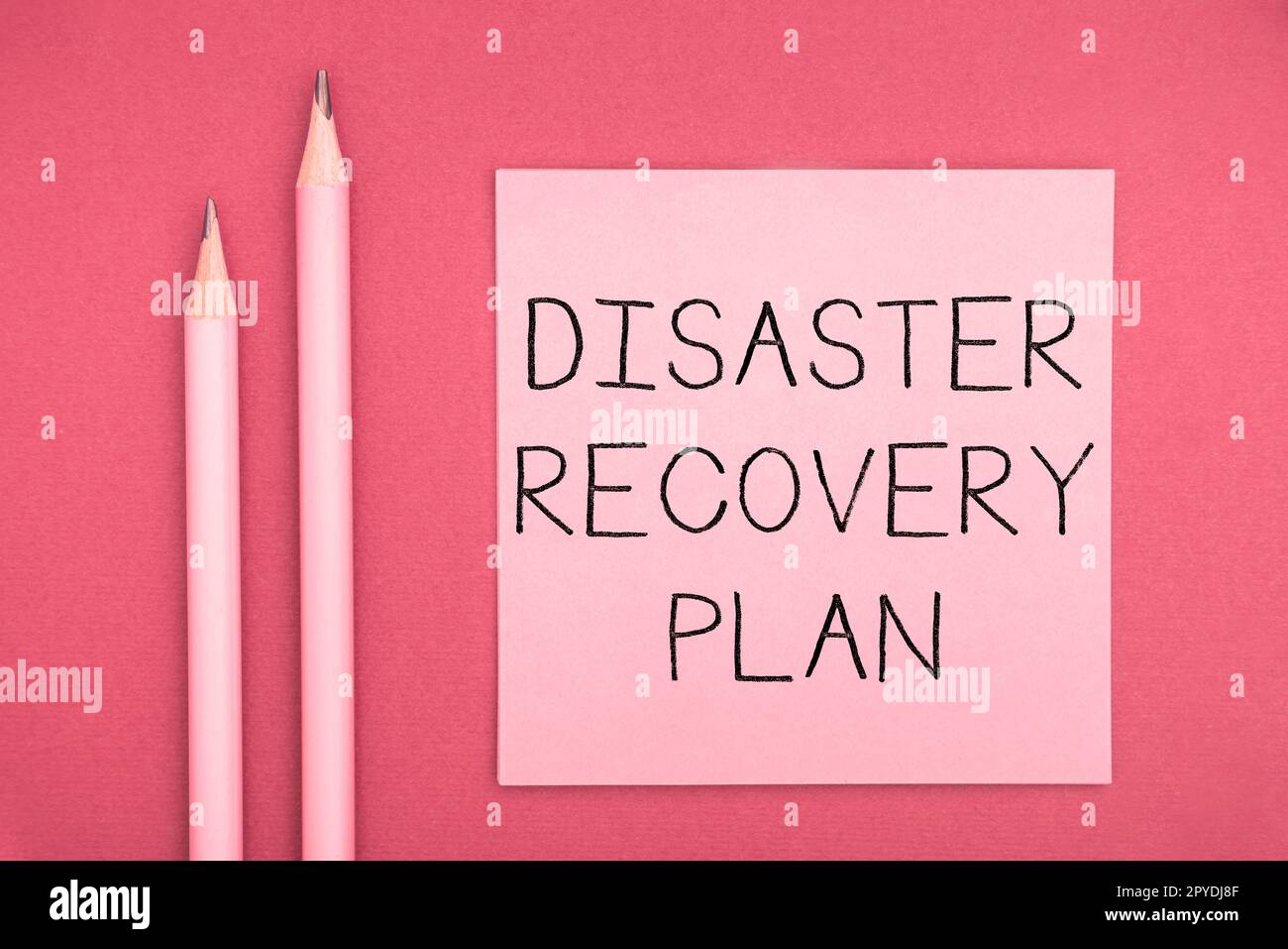 Sign displaying Disaster Recovery Plan. Word for having backup measures ...