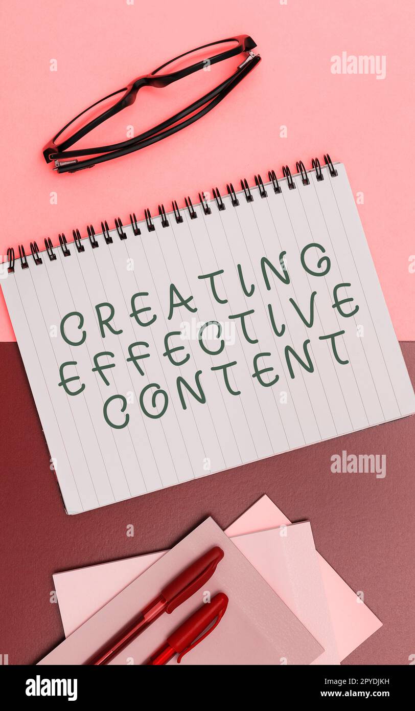 Text caption presenting Creating Effective Content. Concept meaning ... Text caption presenting Creating Effective Content. Concept meaning ...