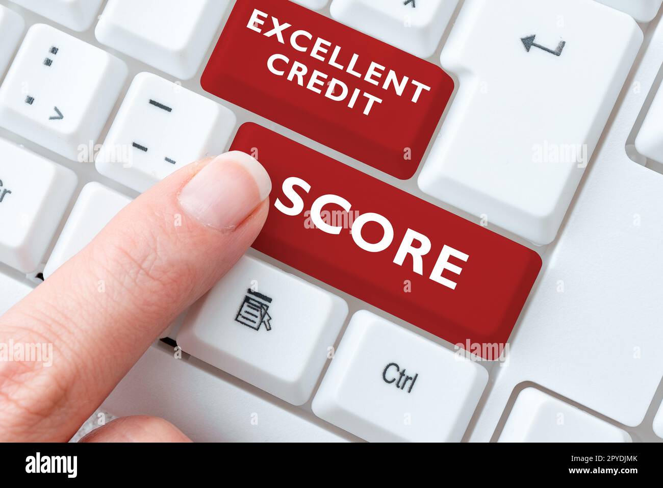 Sign displaying Excellent Credit Score. Word for person's report of ...
