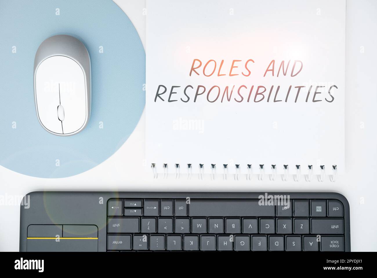 Text showing inspiration Roles And Responsibilities. Business idea ...