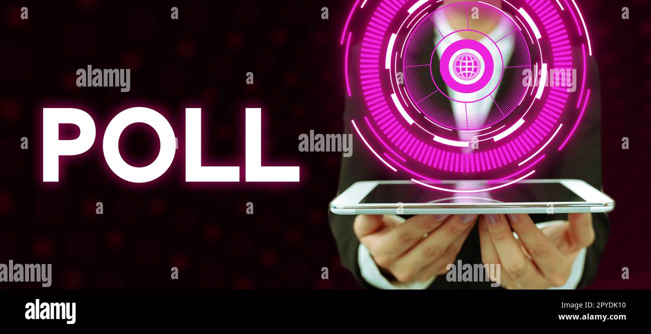 Conceptual Display Poll Internet Concept Record Of The Number Of Votes