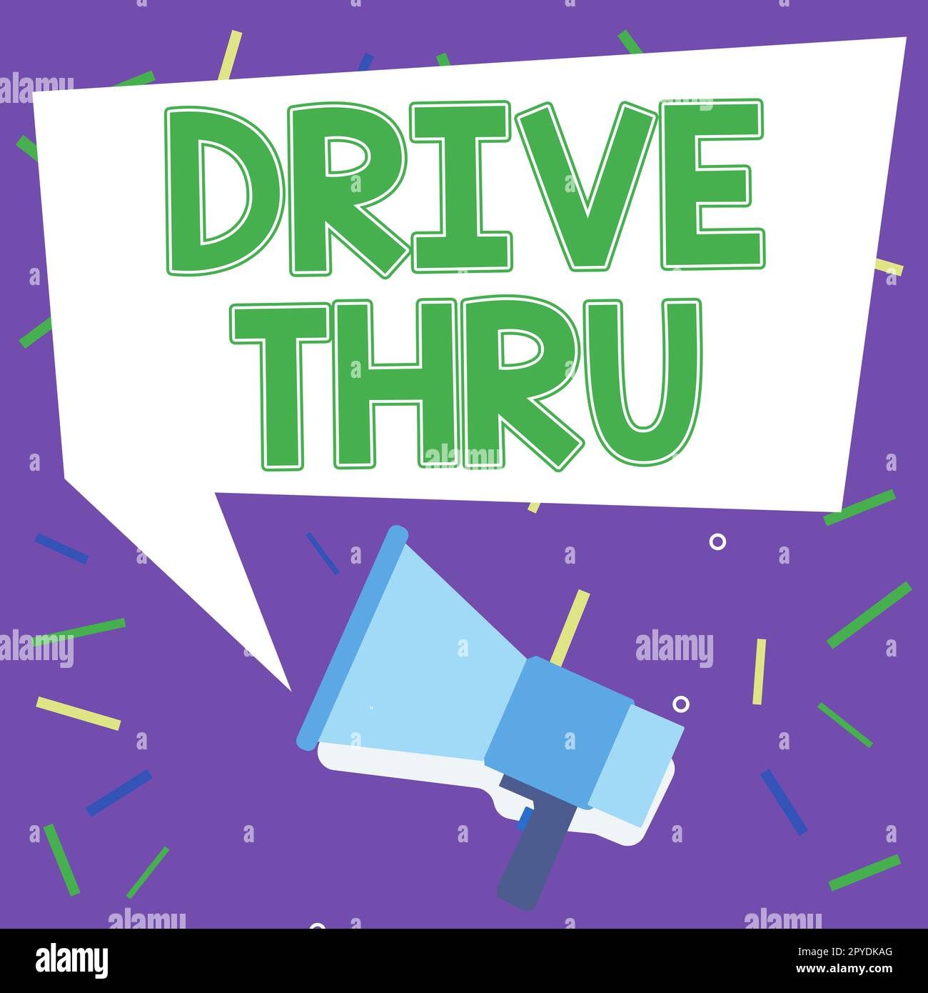 Writing displaying text Drive Thru. Word for place where you can get ...