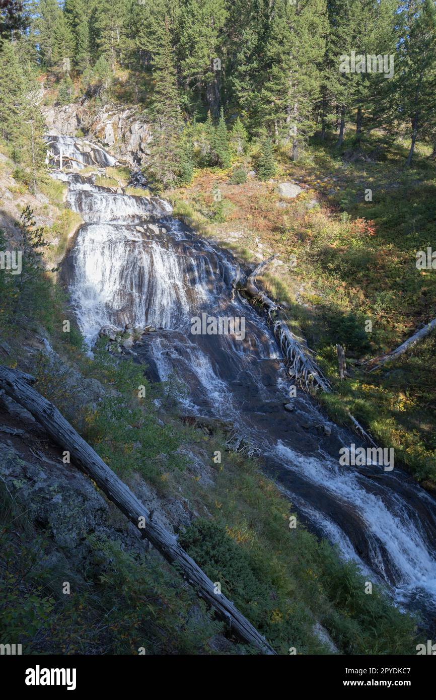 water fall in yellowstone national park Stock Photo - Alamy